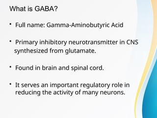 Comprehensive Overview of GABA: The Brain's Primary Inhibitory ...