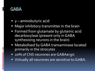 gaba receptor.pptx | Brain and Nervous System Disorders | Diseases and ...