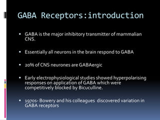gaba receptor.pptx | Brain and Nervous System Disorders | Diseases and ...