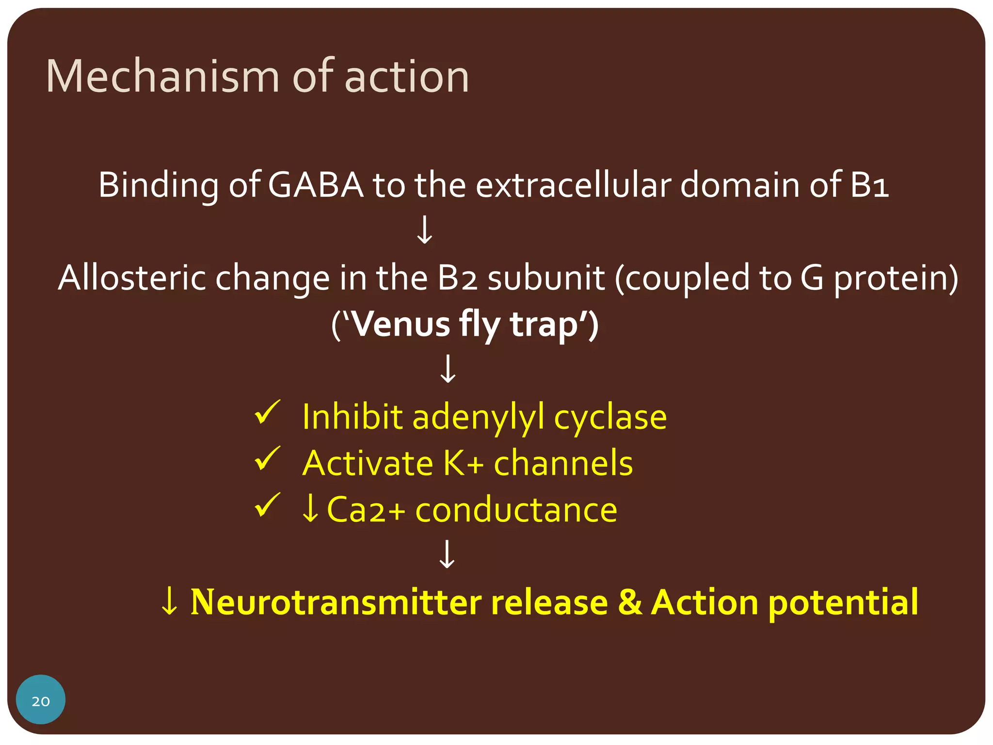 Gaba receptors & drugs acting on them | PPTX | Brain and Nervous System ...
