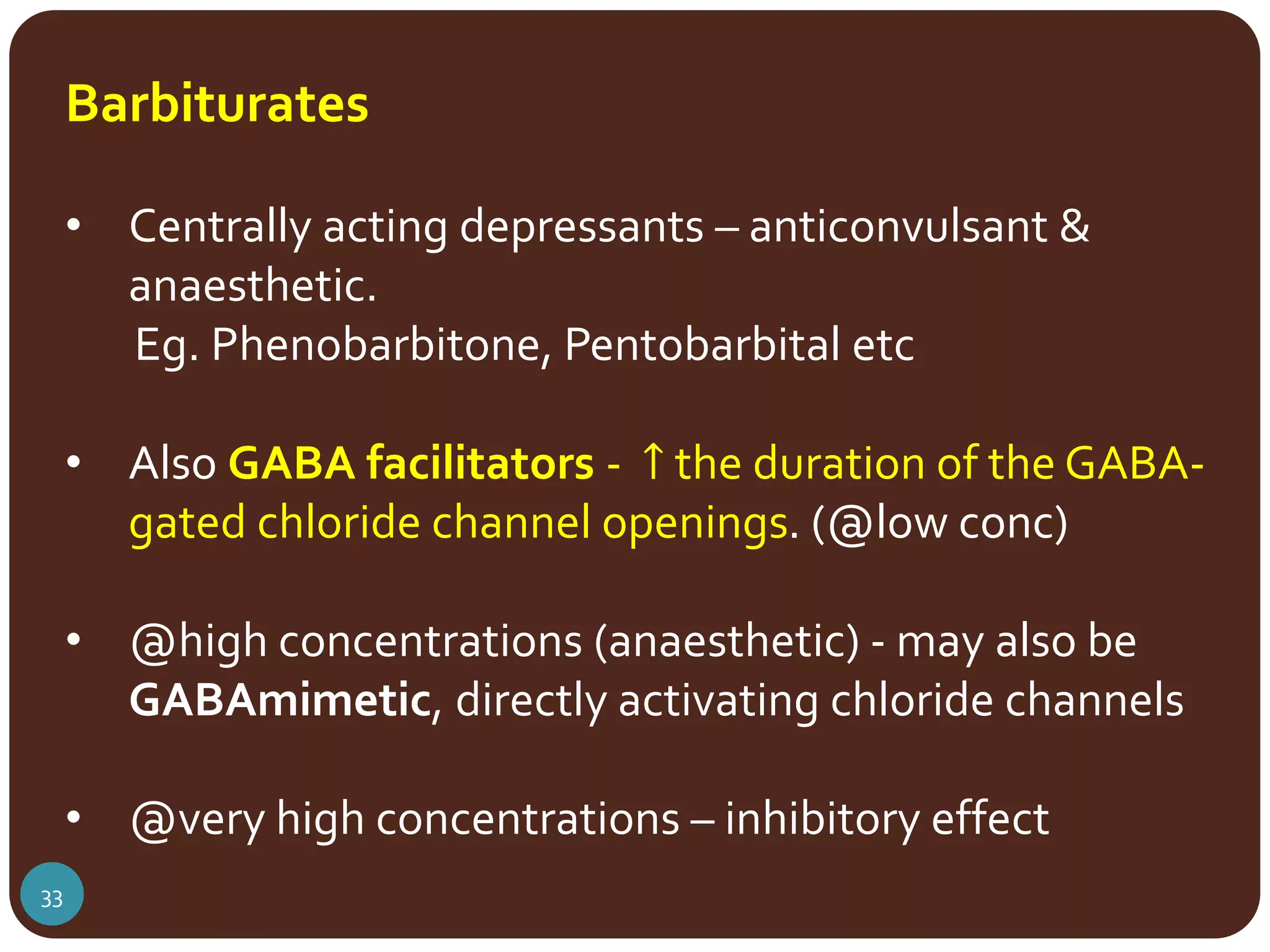 Gaba receptors & drugs acting on them | PPTX