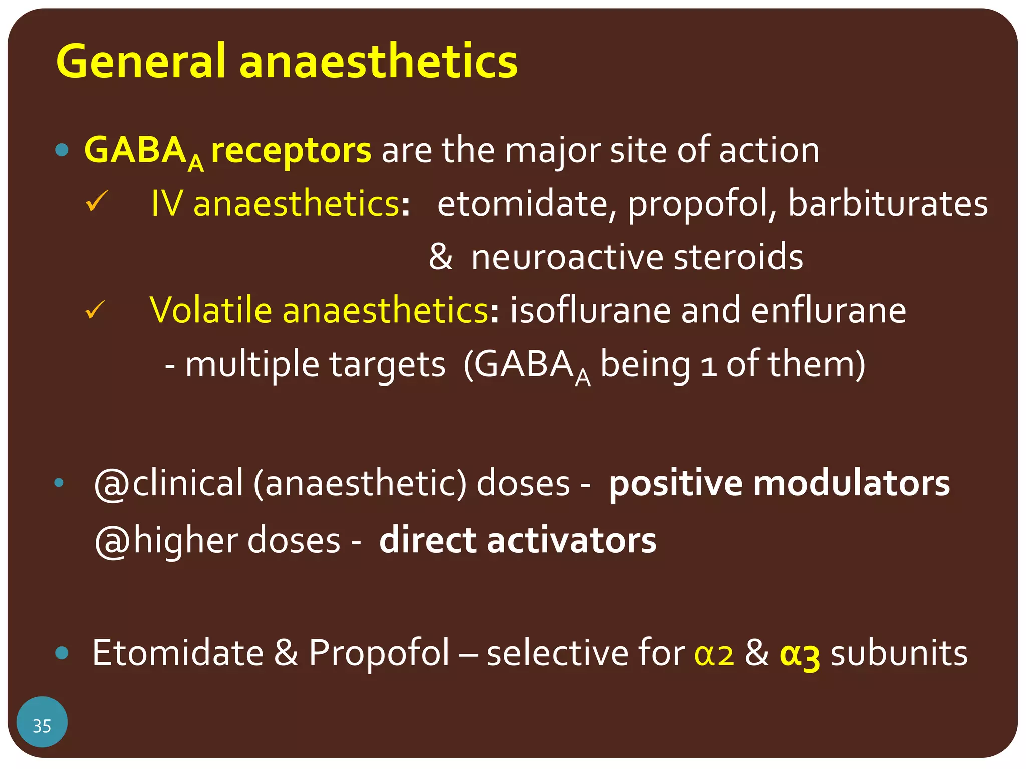 Gaba receptors & drugs acting on them | PPTX