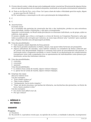 Gabarito 1o. bim português ii | PDF