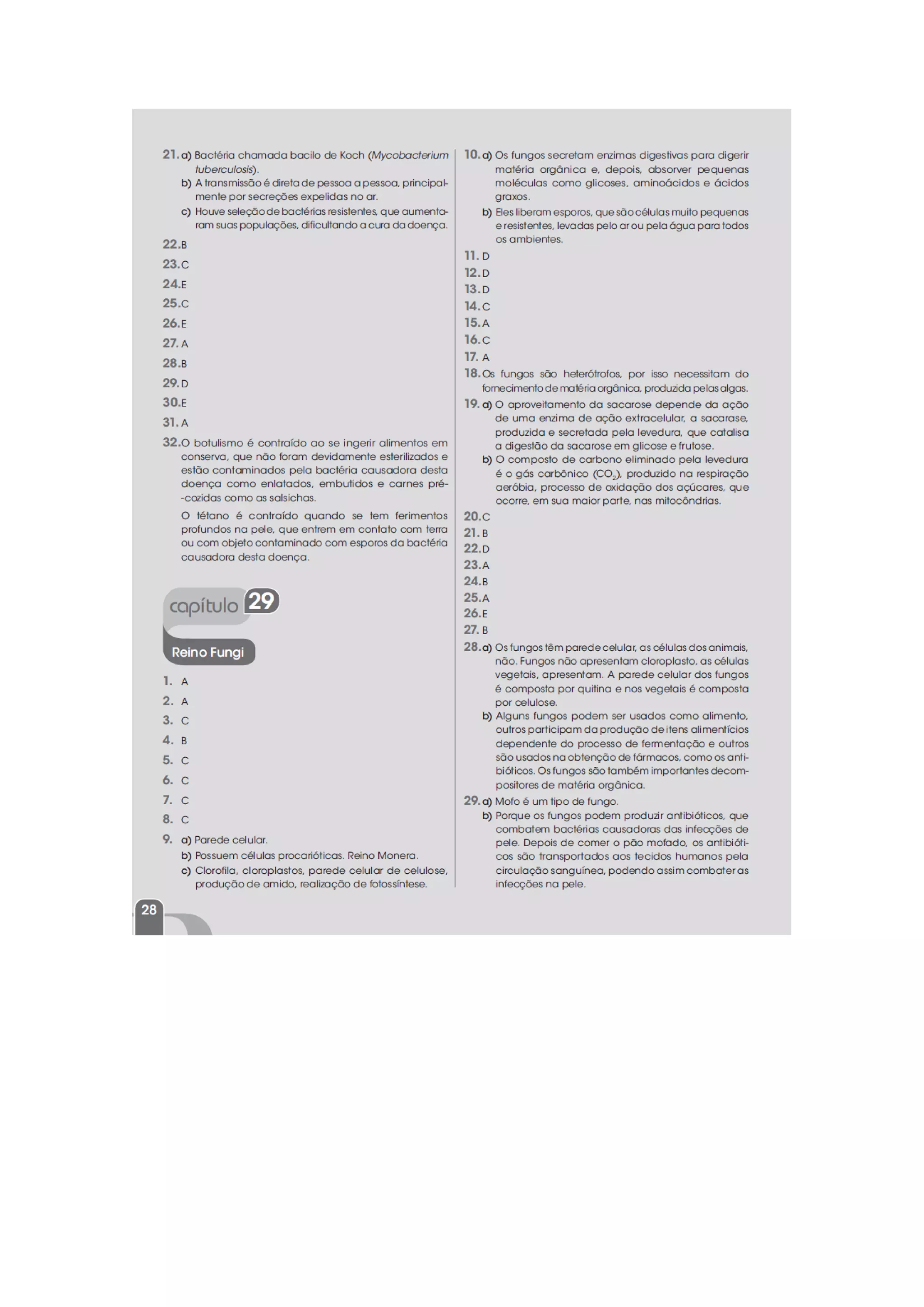 Gabarito caderno de exercícios 2 | PDF