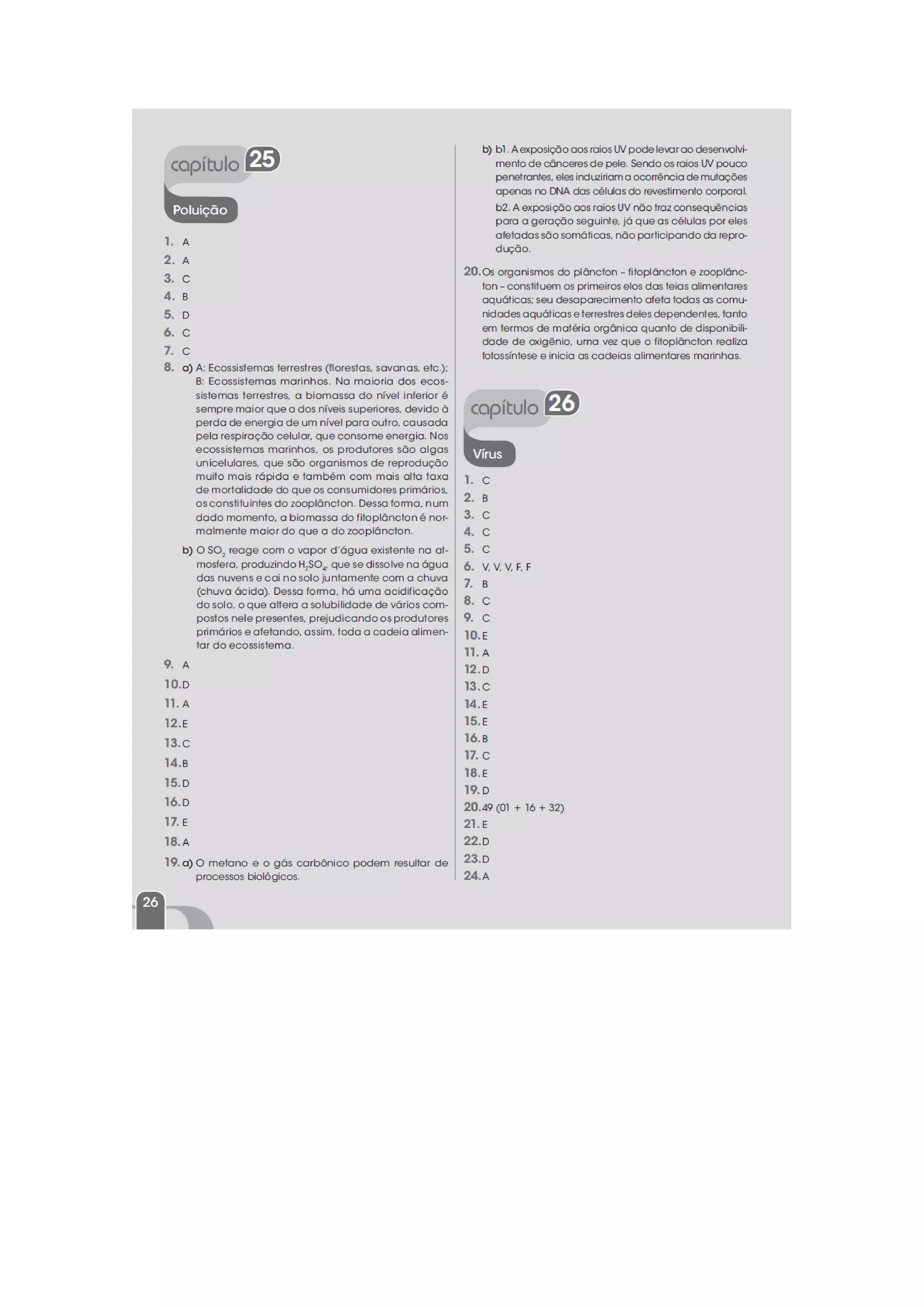 Gabarito caderno de exercícios 2 | PDF