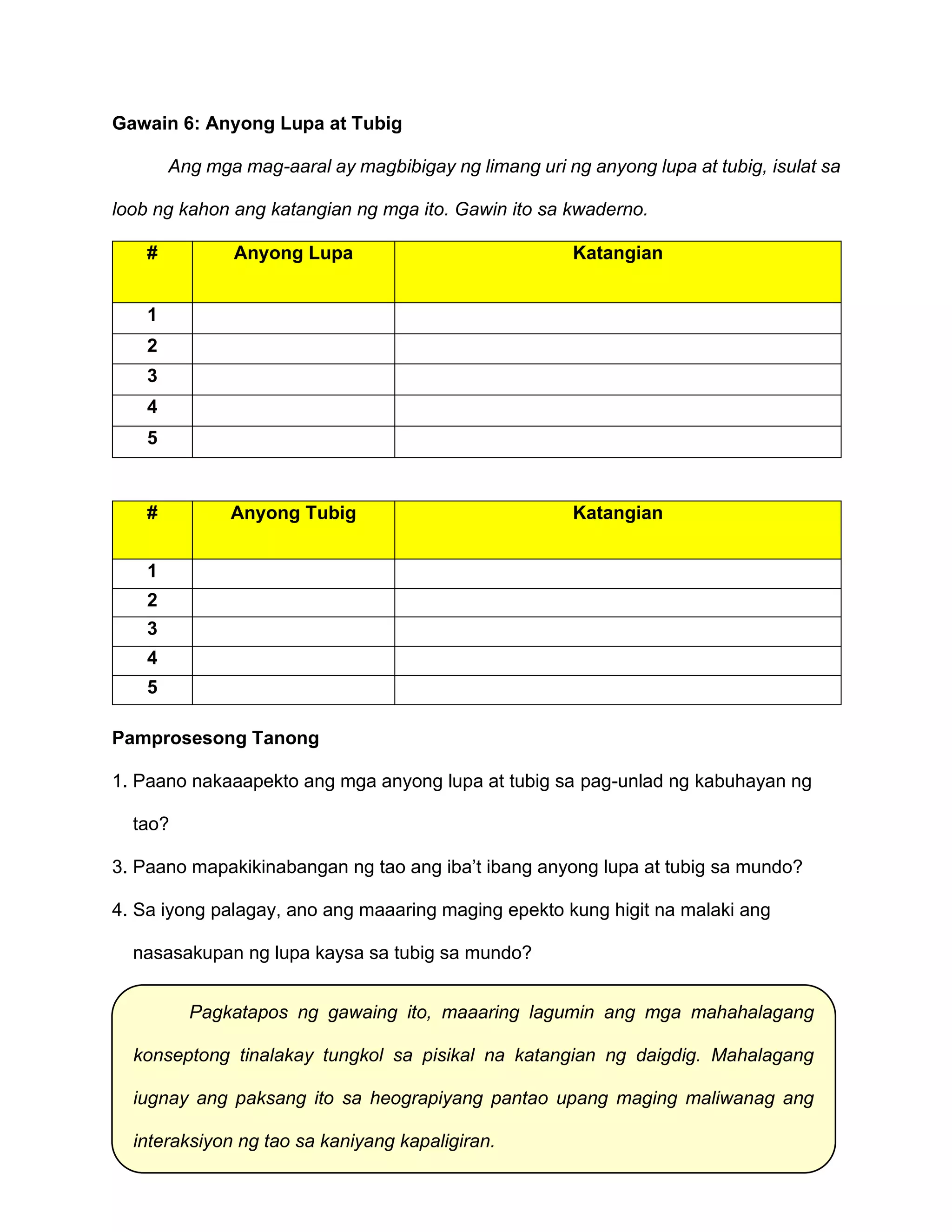 GABAY SA PAGTUTURO PARA SA MODYUL I_KASAYSAYAN NG DAIGDIG_GRADE 8 FIRST ...