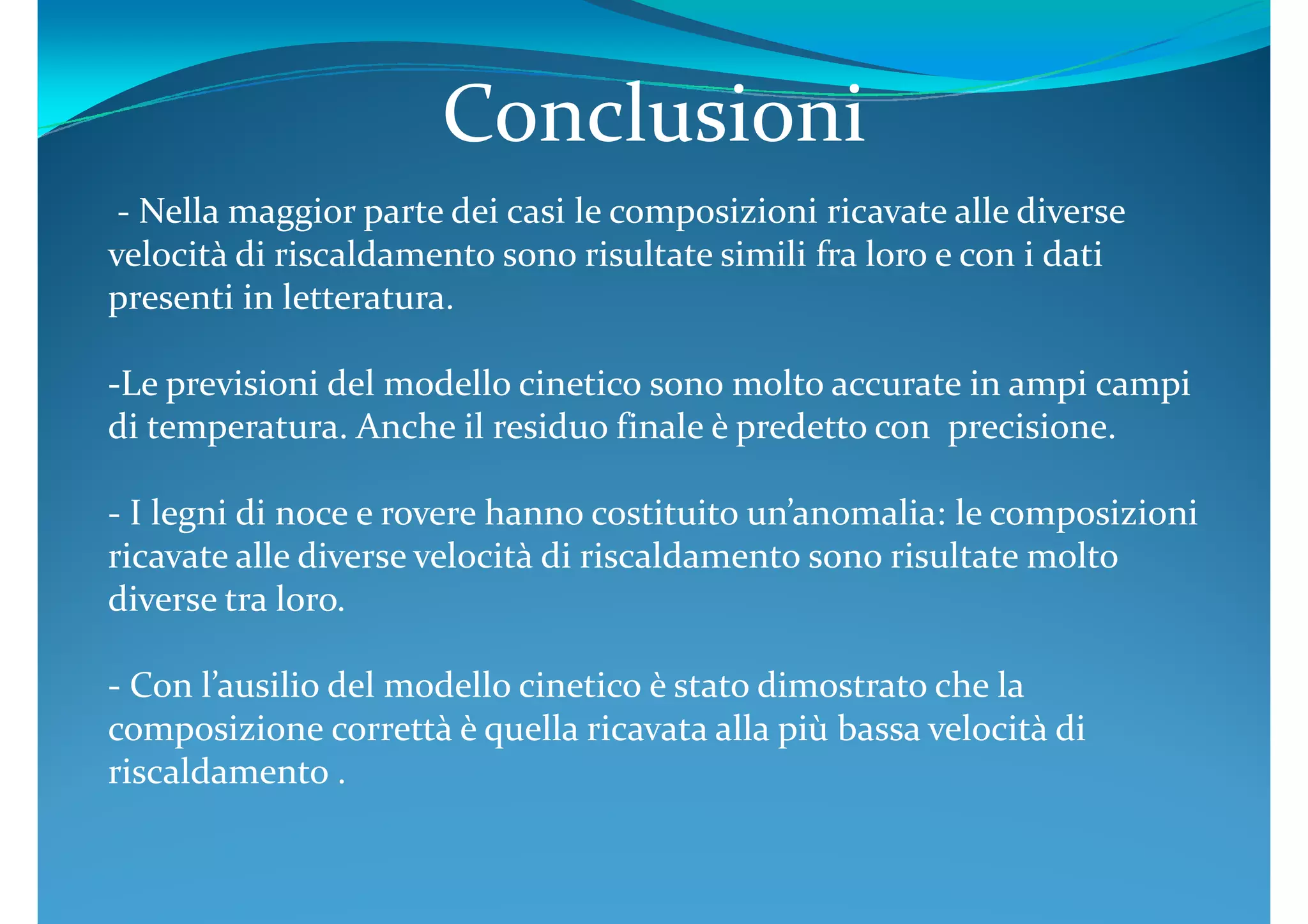 Studio sperimentale della pirolisi di biomasse legnose | PDF