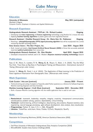 Gabe Mersy's CV | PDF