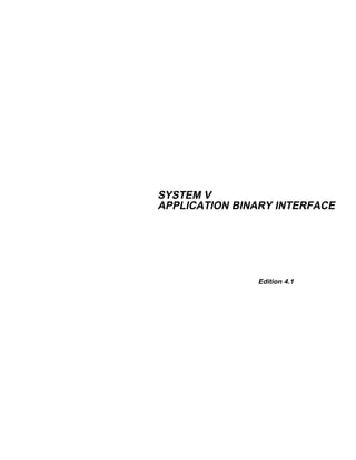 system v ABI | PDF
