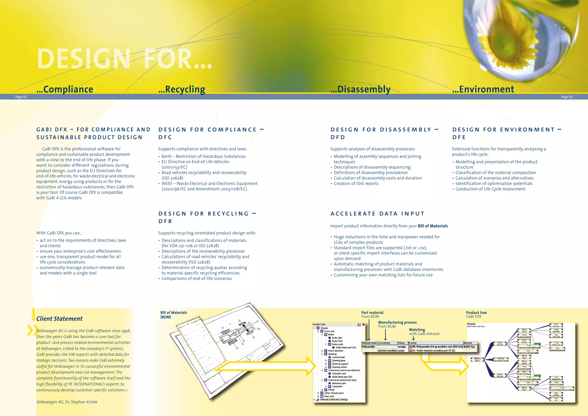 GaBi DfX - For compliance and sustainable product design | PDF