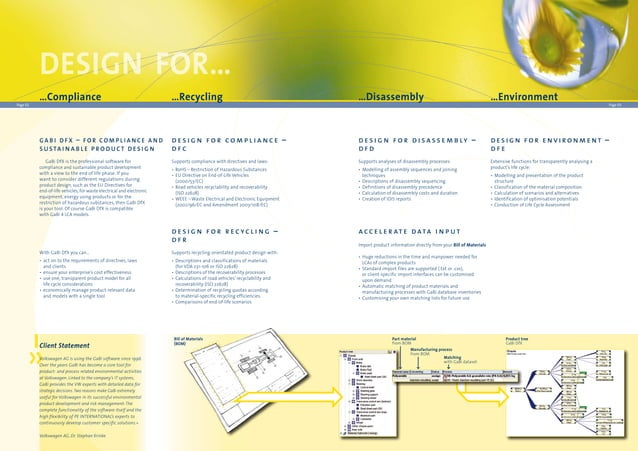 GaBi DfX - For compliance and sustainable product design | PDF ...