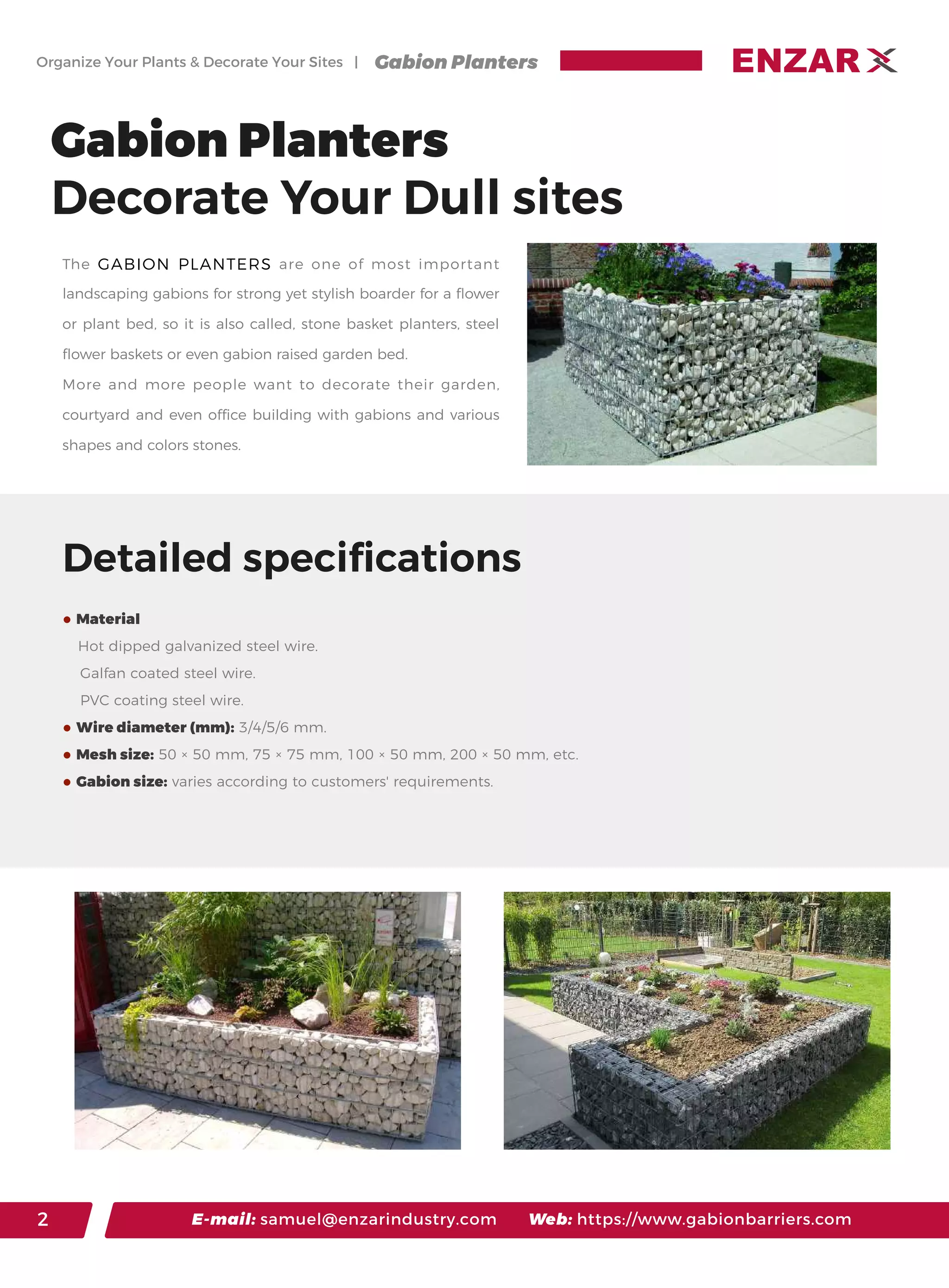 Gabion planters-catalog-brochure | PDF