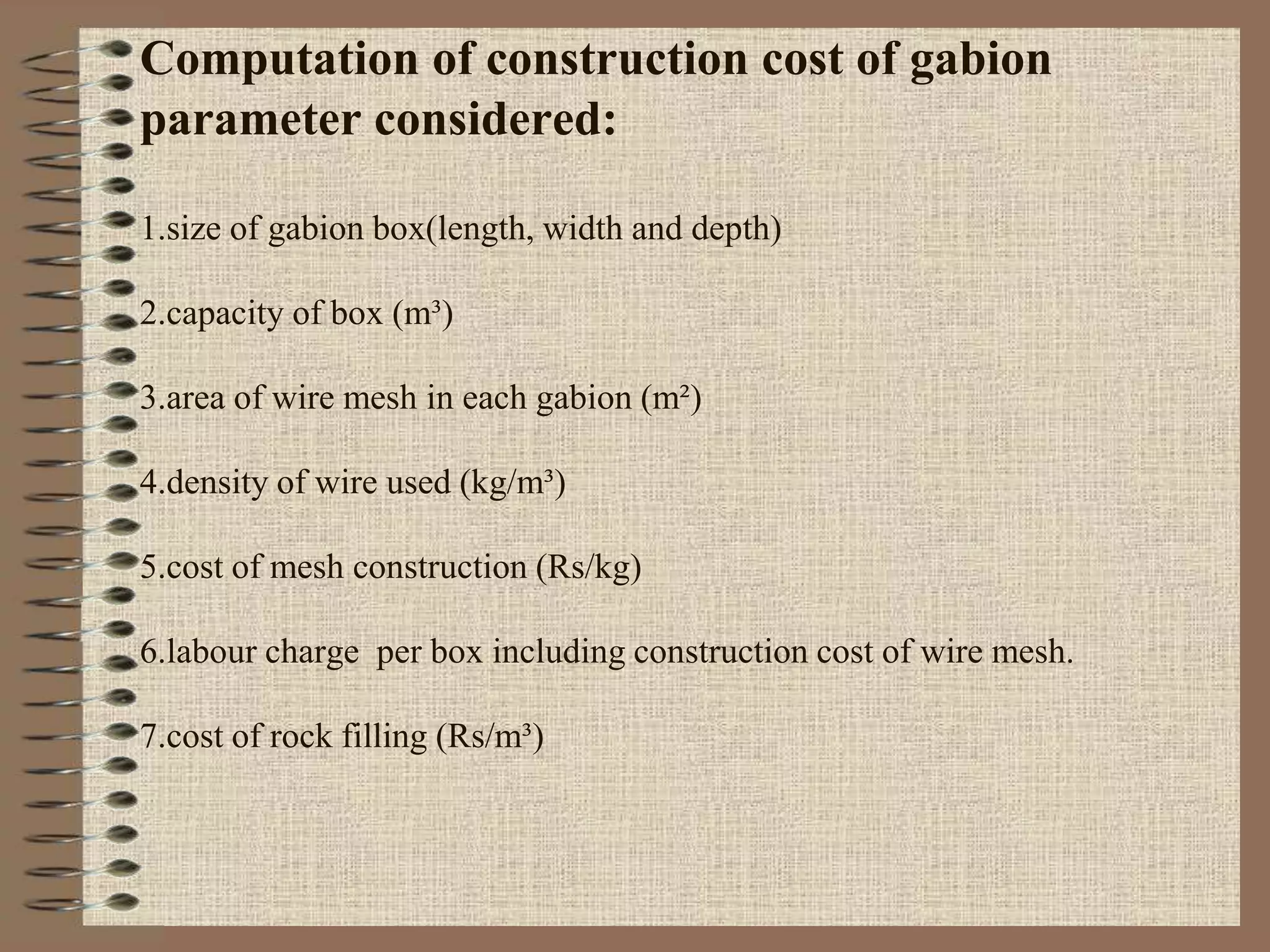 Gabion structures ppt | PPTX