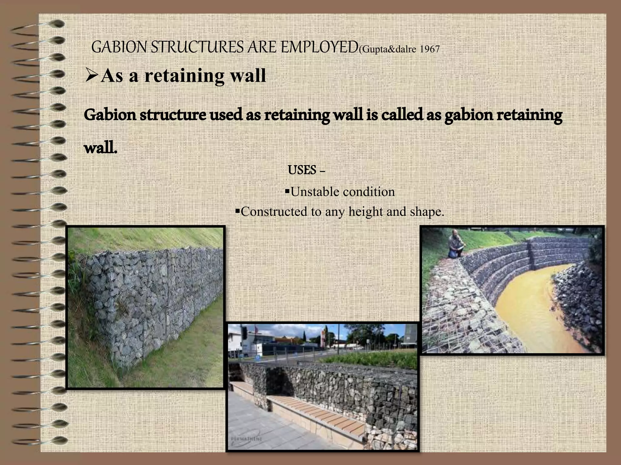 Gabion structures ppt | PPTX