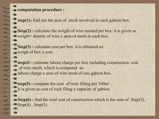 Gabion structures ppt | PPTX