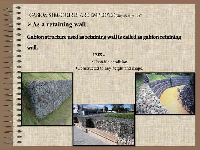Gabion structures ppt | PPTX | Geology | Science