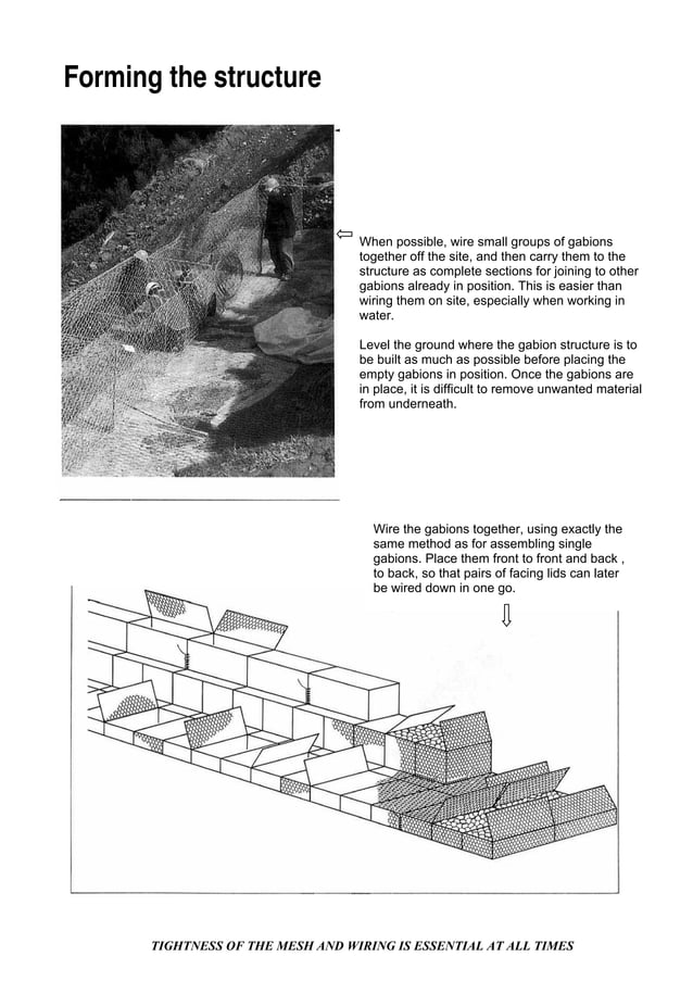 Gabions installation guideline | PDF | Needlework | Arts and Crafts