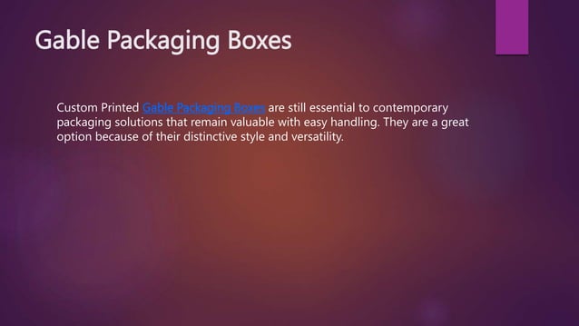 Gable Packaging Boxes | PPTX