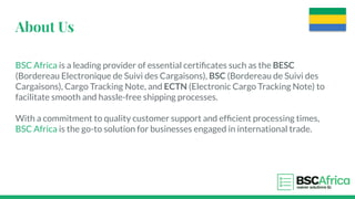 Gabon BIETC Certificate Procedure BSC Africa | PDF