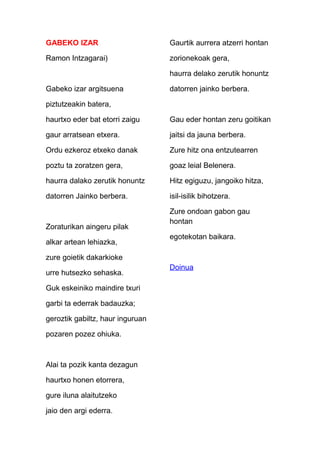 Gabonetan kanta kantari | DOC