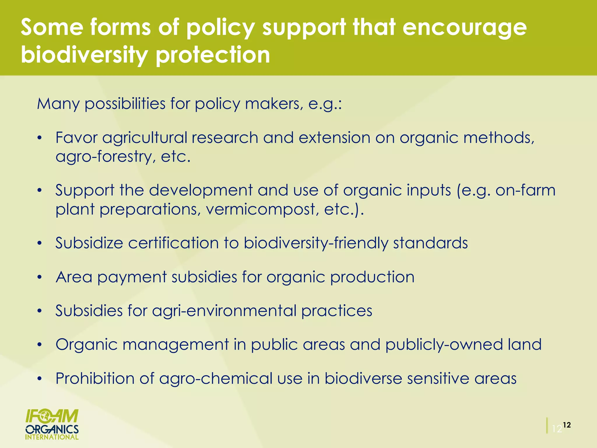 Voluntary Certification Schemes working for Biodiversity | PPT