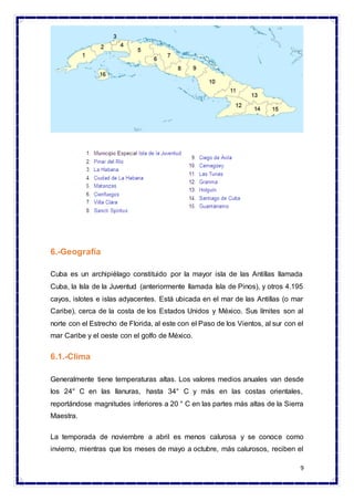 características de cuba | DOCX