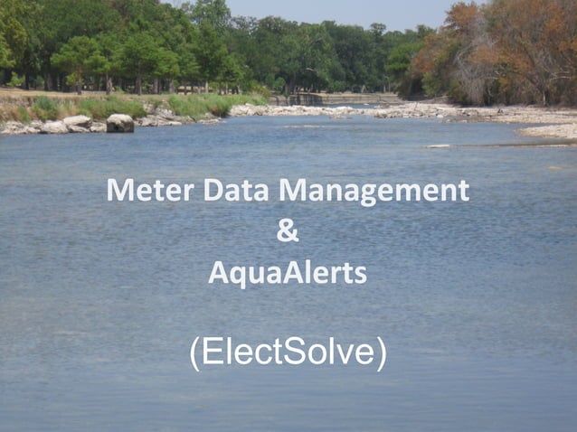Meter Data Management & AquaAlerts | PPT