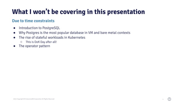Why run Postgres in Kubernetes? | PPT