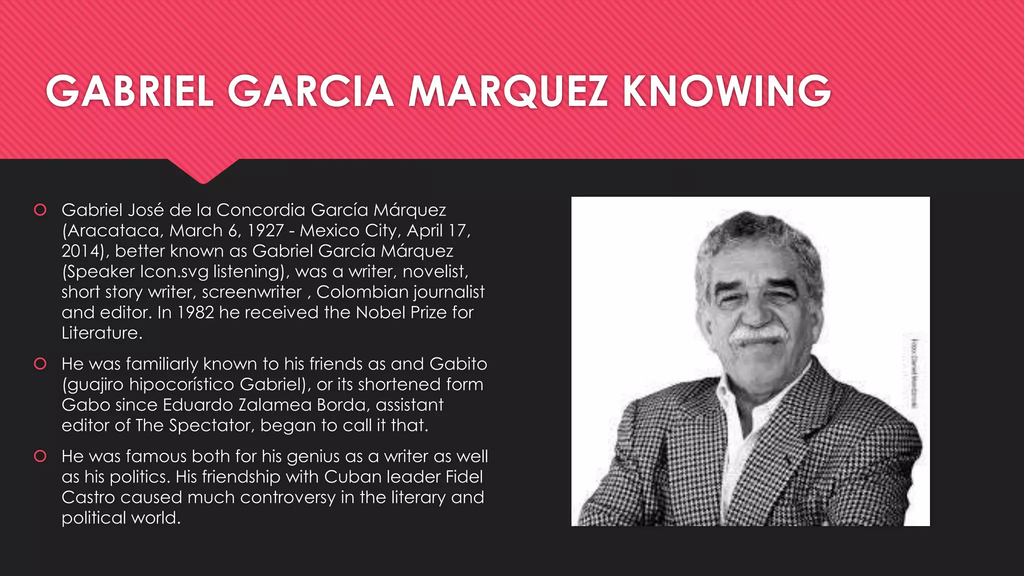 Gabriel garcia marquez | PPTX