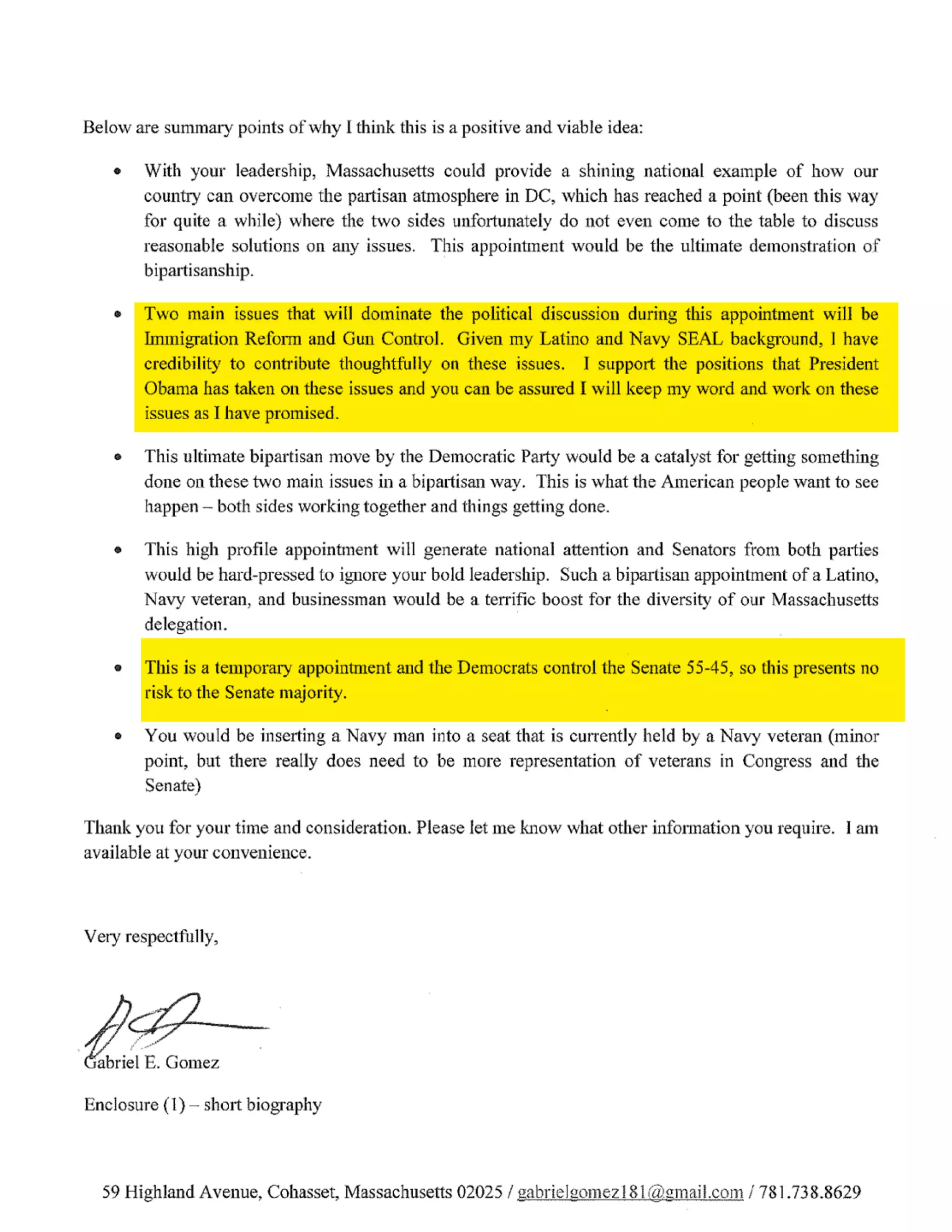 Gabriel gomez letter | PDF