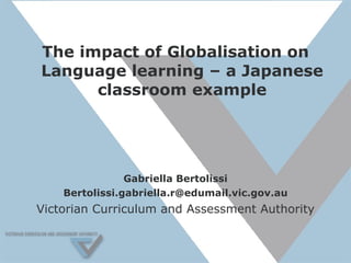 The Impact of globalisation on language learning Gabriella Bertolissi | PPT