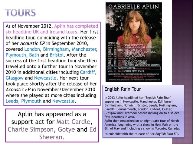Gabrielle Aplin | PPTX | Music | Entertainment
