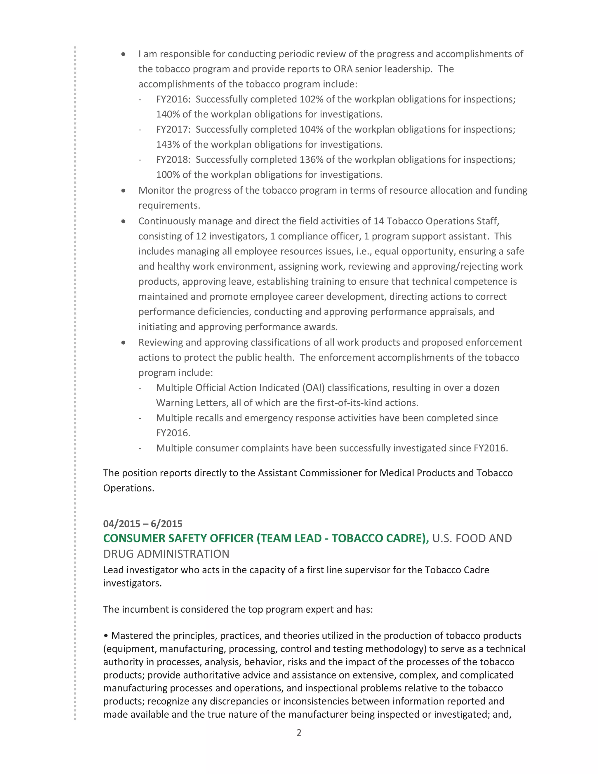 Gabriel Muniz FDA Only Resume | PDF