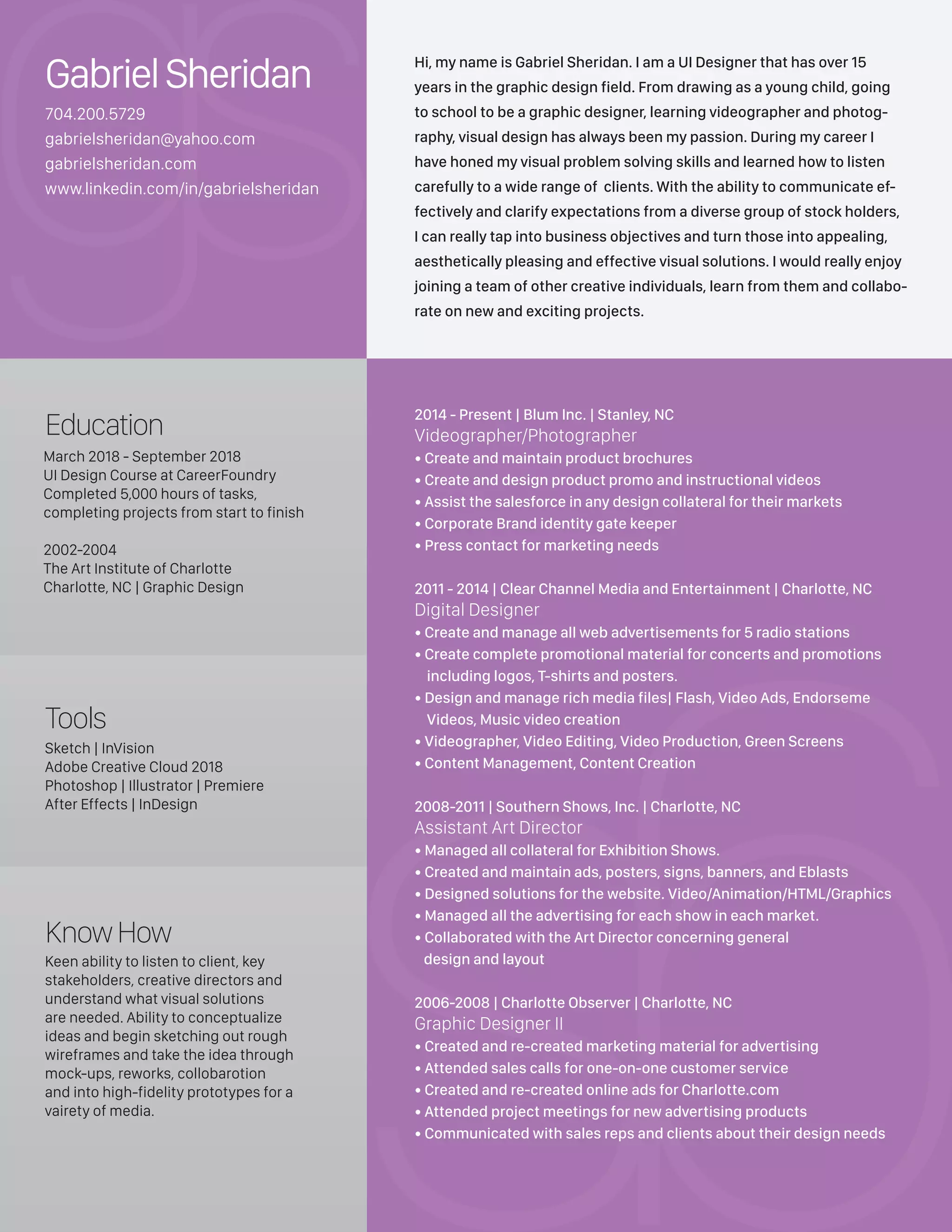 Gabriel sheridan resume | PDF