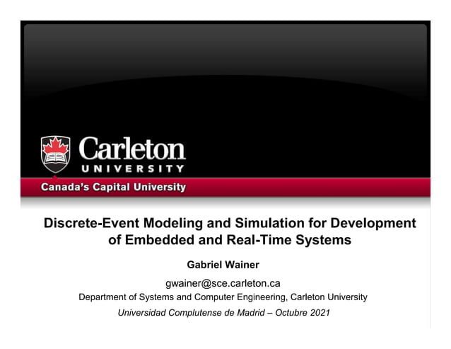 Discrete-Event Modeling and Simulation for Development of Embedded and ...