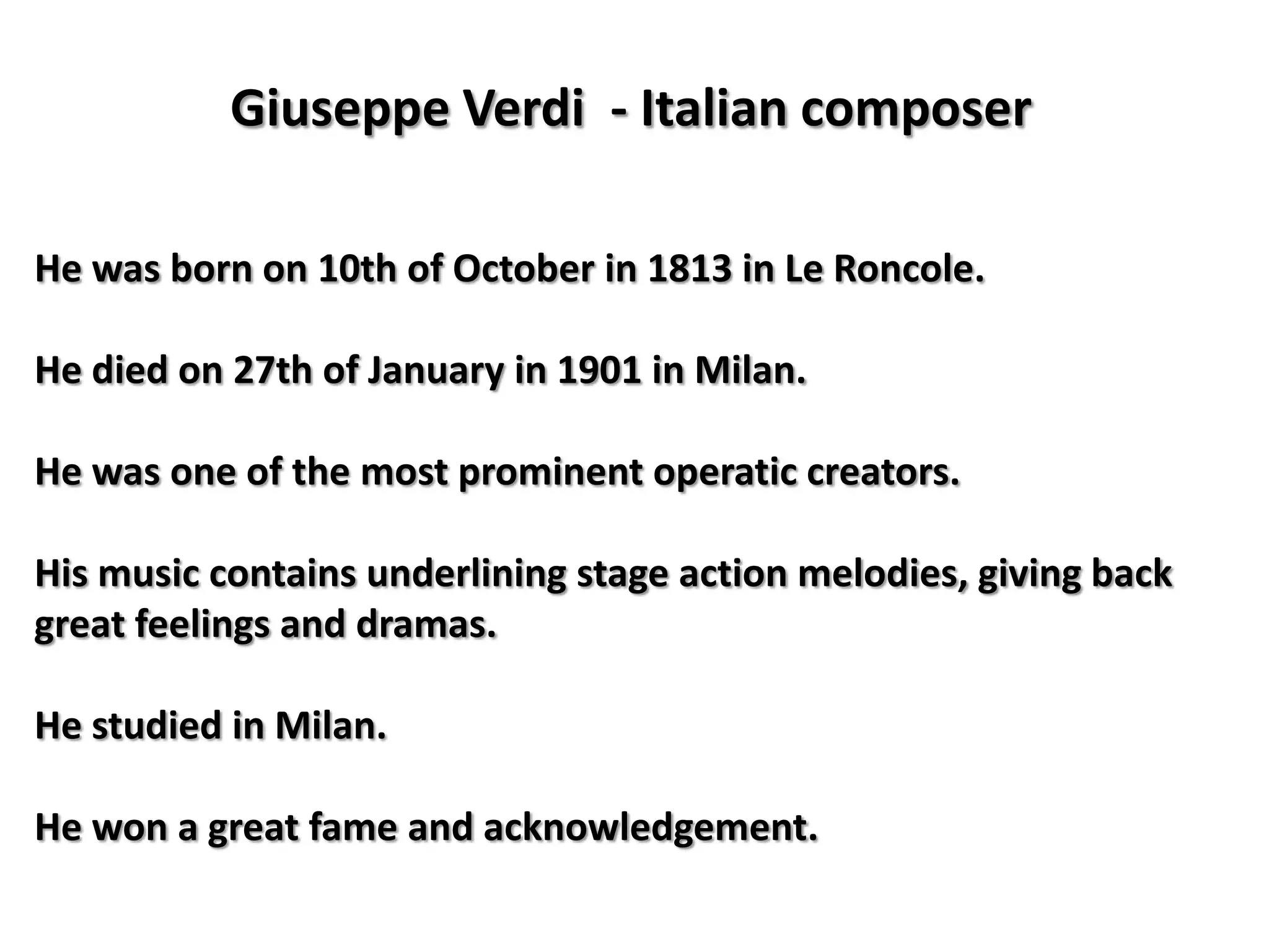 Giuseppe Verdi by Gabriela Blandzi | PPTX