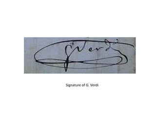 Giuseppe Verdi Signature