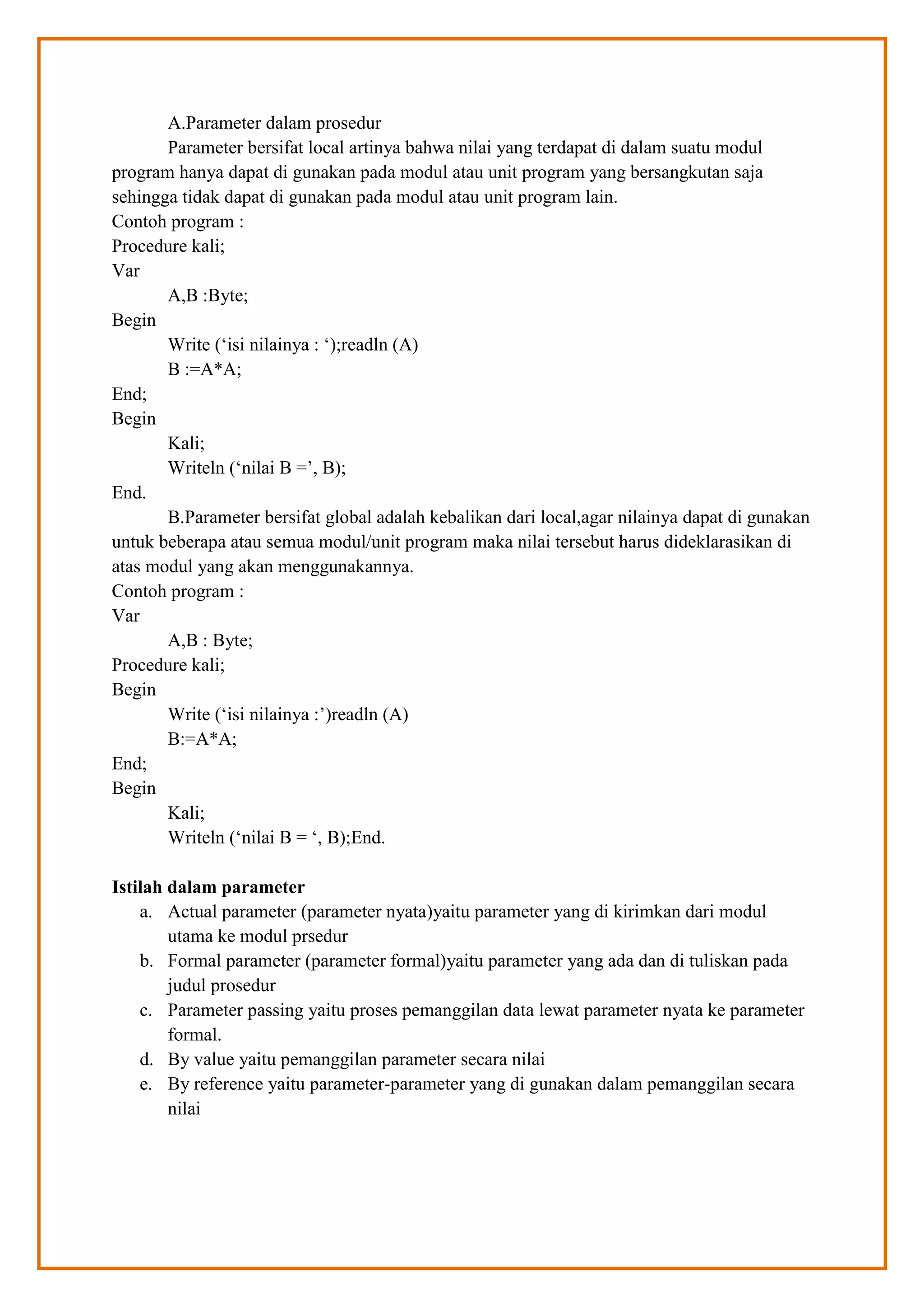 Elemen-Elemen Program Pascal | PDF