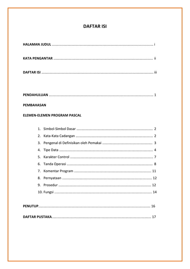 Elemen-Elemen Program Pascal | PDF