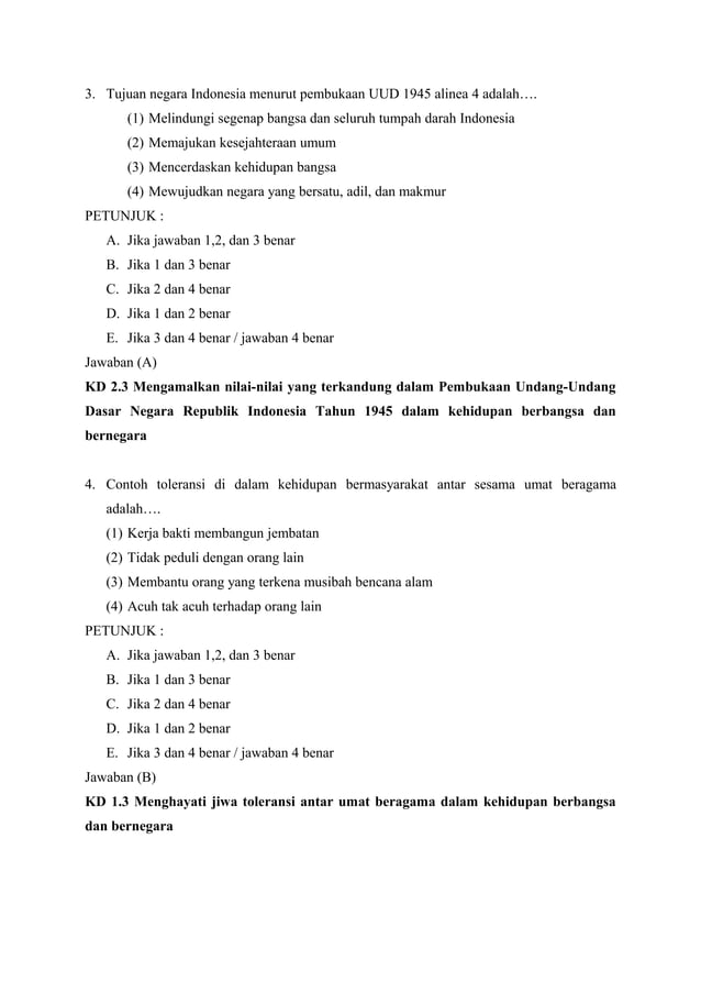 soal evaluasi pengajaran | PDF