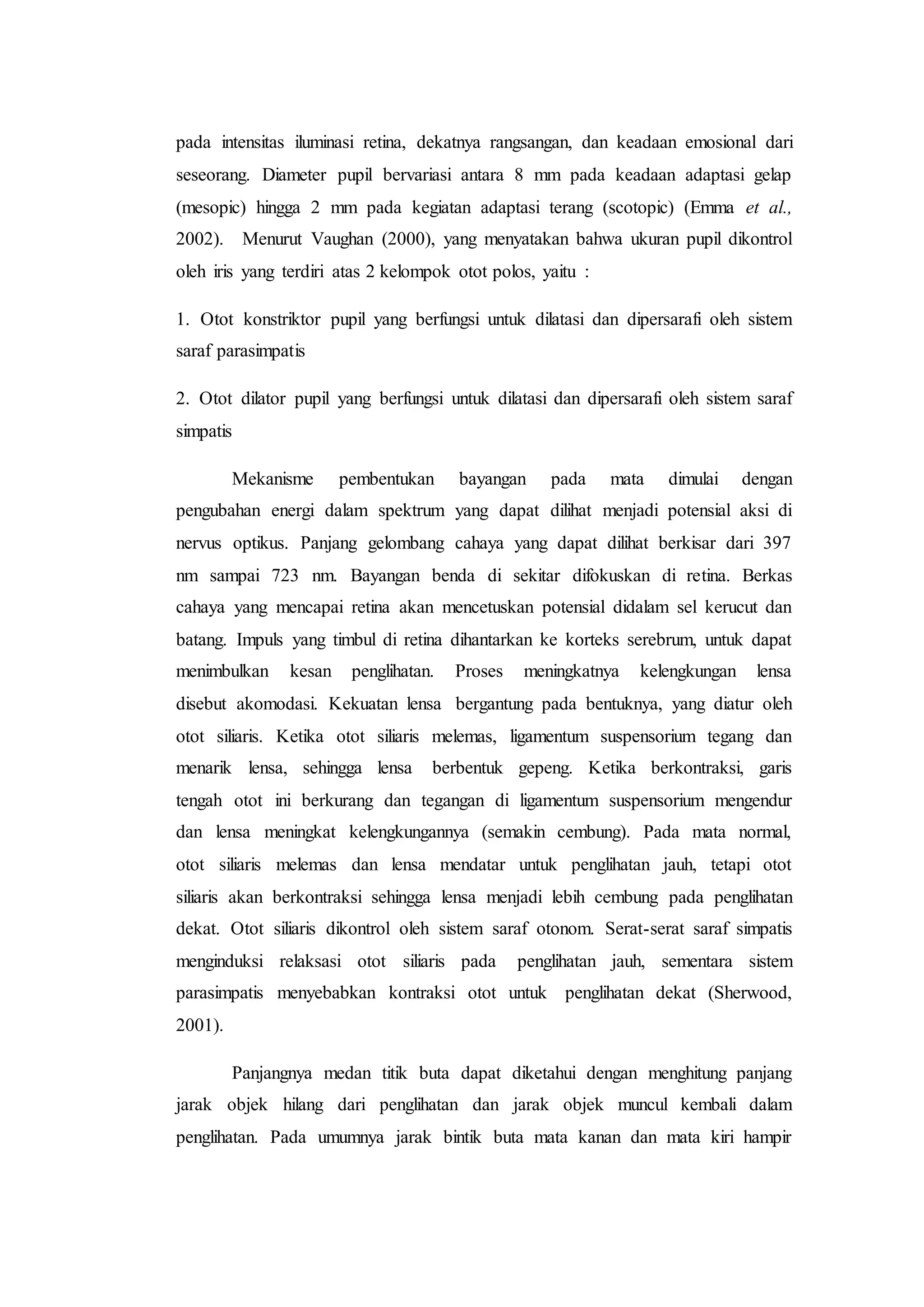 Laporan Praktikum Fisiologi Hewan: Refleks Pupil dan Bintik Buta Pada ...