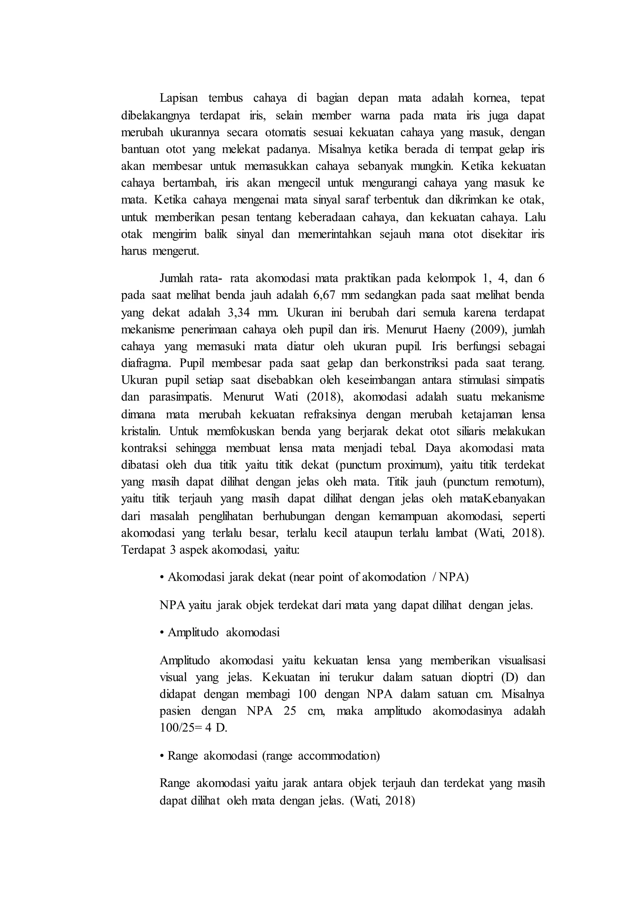 Laporan Praktikum Fisiologi Hewan: Refleks Pupil dan Bintik Buta Pada ...