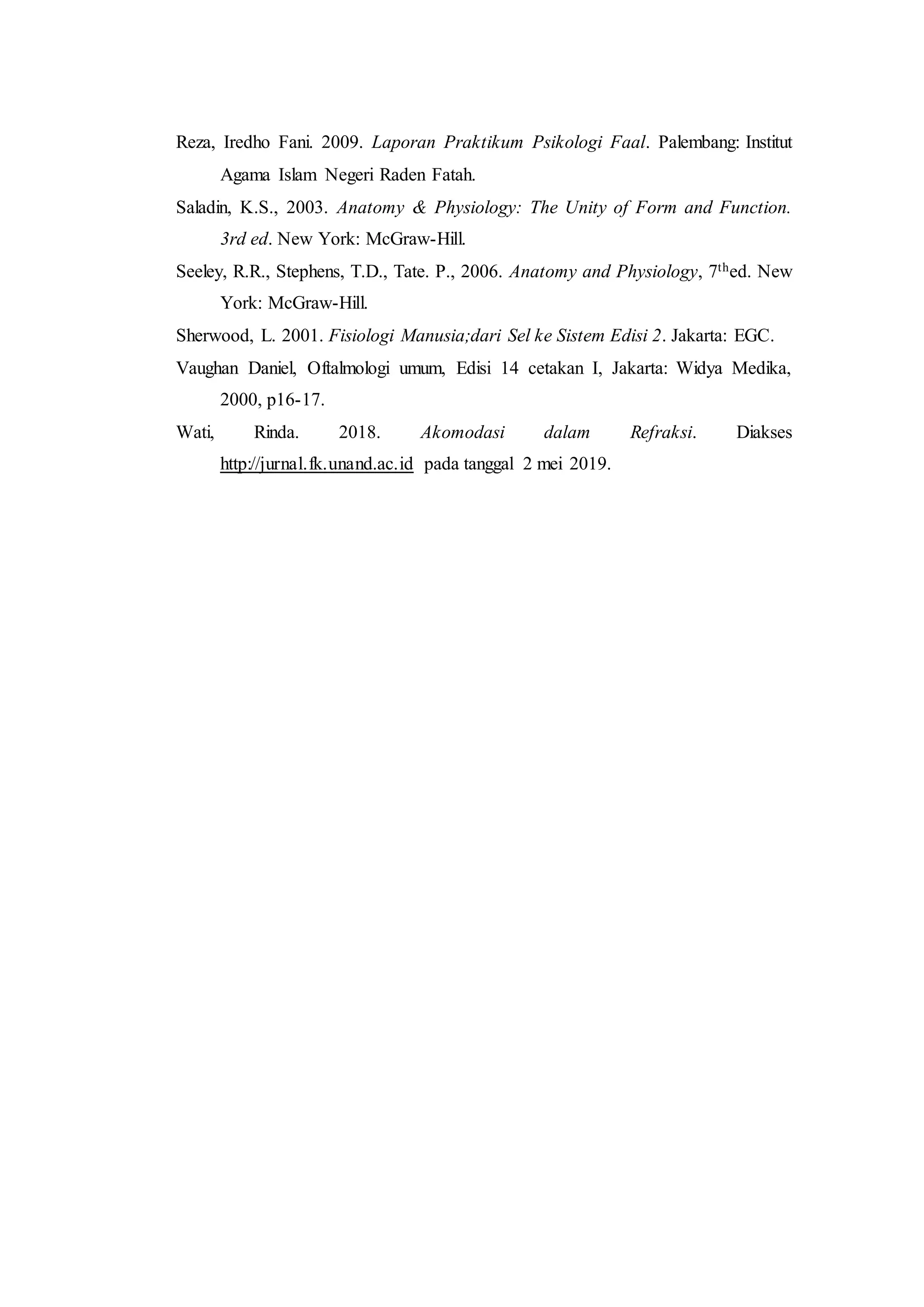 Laporan Praktikum Fisiologi Hewan: Refleks Pupil dan Bintik Buta Pada ...