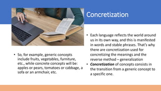 General concretization | PPT