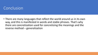 General concretization | PPT