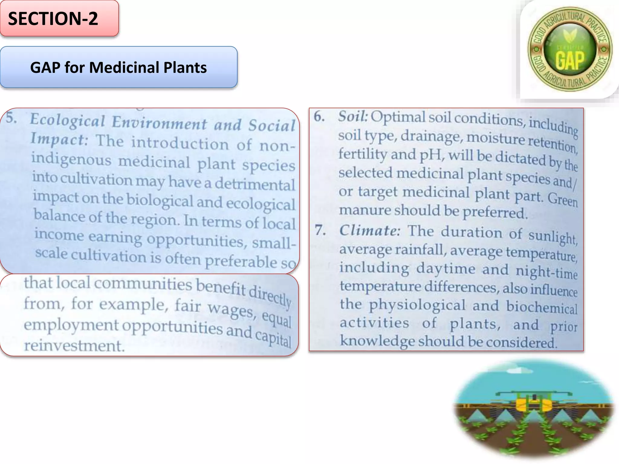 Notes on GACP Guidelines part of herbal Drug Technology | PPTX