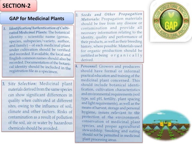 Notes on GACP Guidelines part of herbal Drug Technology | PPTX | Skin ...