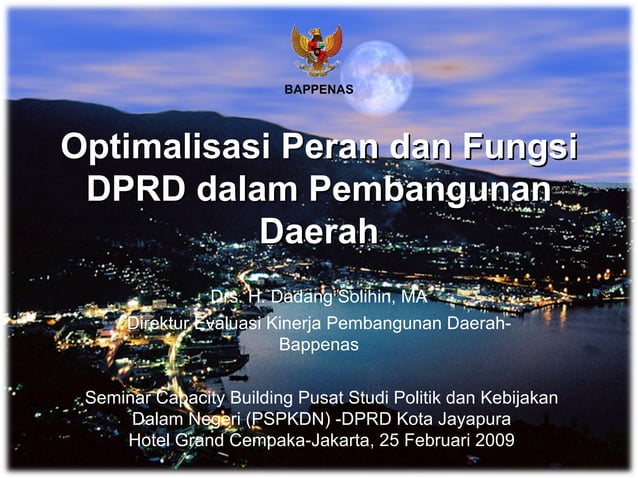 Optimalisasi Peran dan Fungsi DPRD dalam Pembangunan Daerah | PPT
