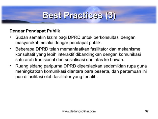 Optimalisasi Peran dan Fungsi DPRD dalam Pembangunan Daerah | PPT