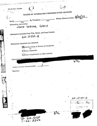 John Wayne Gacy FBI Files | PDF